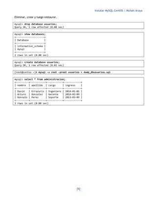 Instalar MySQL CentOS | PDF | Databases | Computer Software and Applications