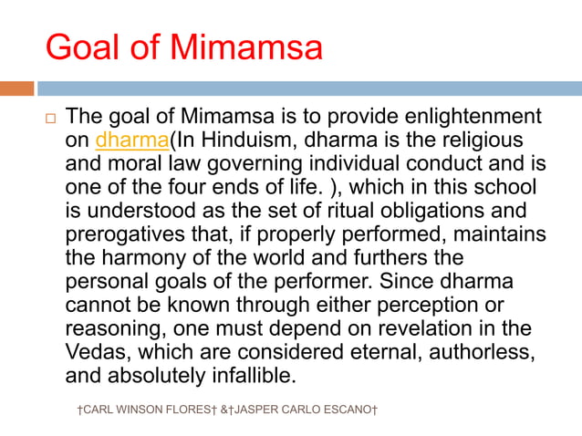 †Mimamsa † | PPTX | Buddhism | Religion & Spirituality