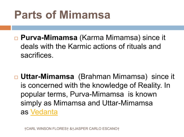 †Mimamsa † | PPTX | Buddhism | Religion & Spirituality