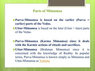 MIMANSA: Indian Schools of Philosophy | PPTX