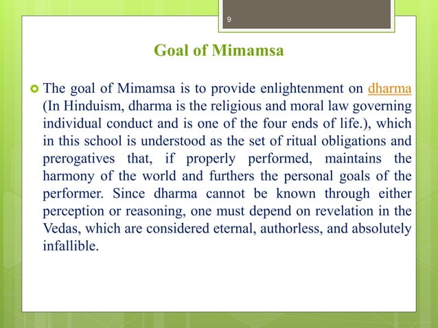 MIMANSA: Indian Schools of Philosophy | PPTX