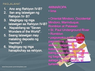 Rehiyon IV-B (Mimaropa) | PPT