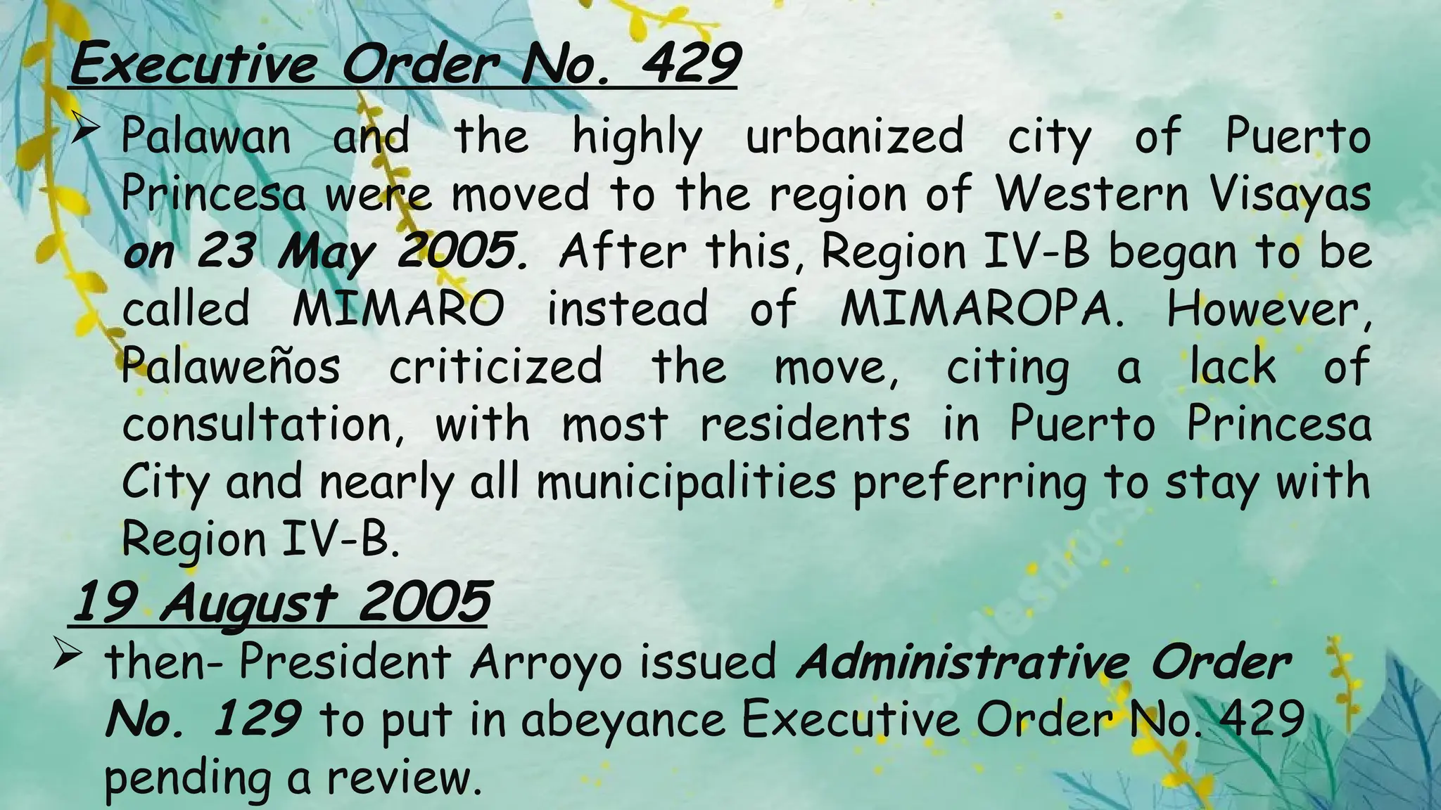 region in the Philippines MiMaRoPa lecture | PPTX