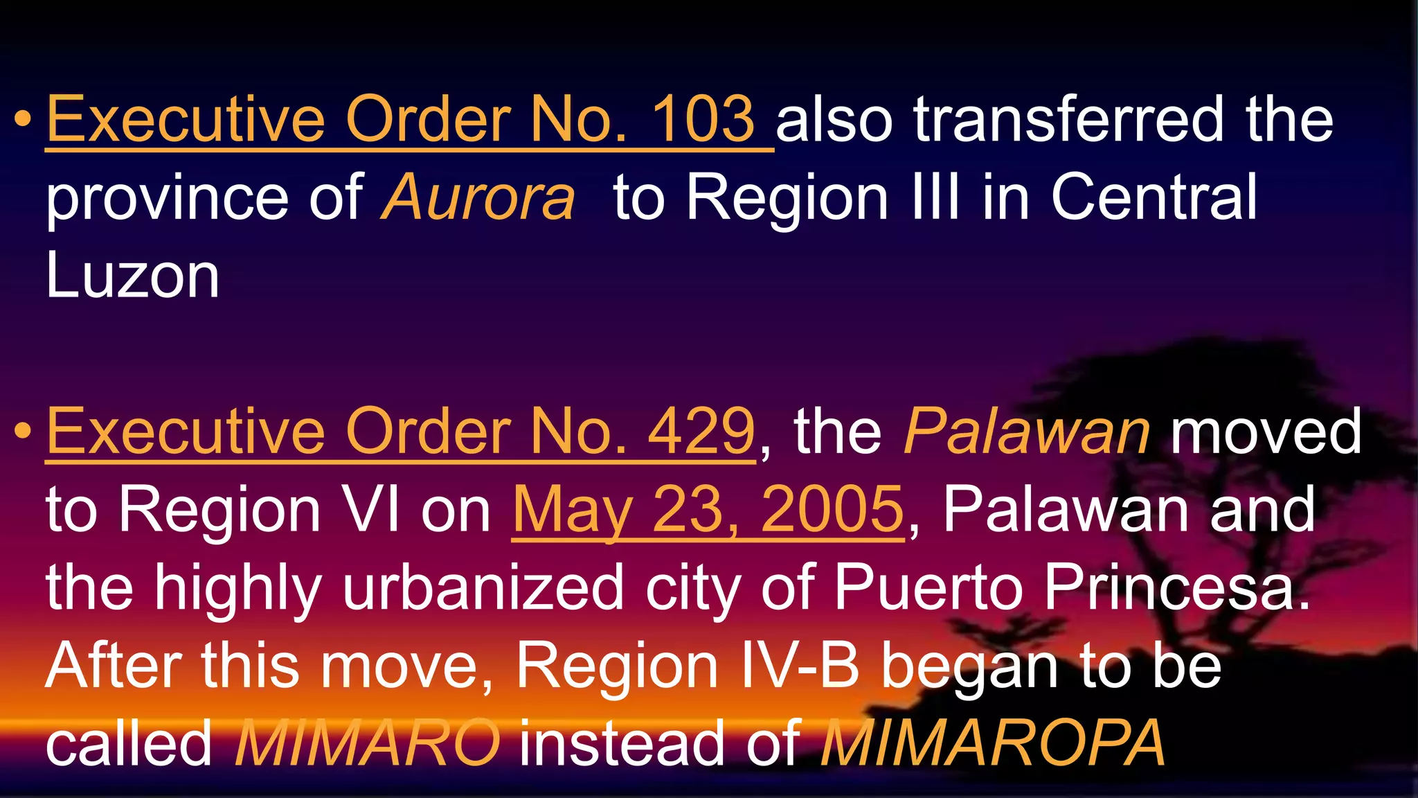 Region IV-B Mimaropa Geography | PPTX | Agriculture | Industries