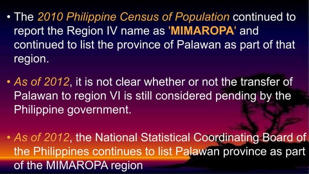 Region IV-B Mimaropa Geography | PPTX | Agriculture | Industries