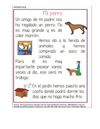 Mi mascota Actividad Lectoescritura. | PDF