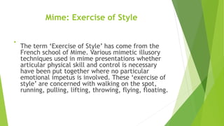 Mime -Exercise of Style | PPTX
