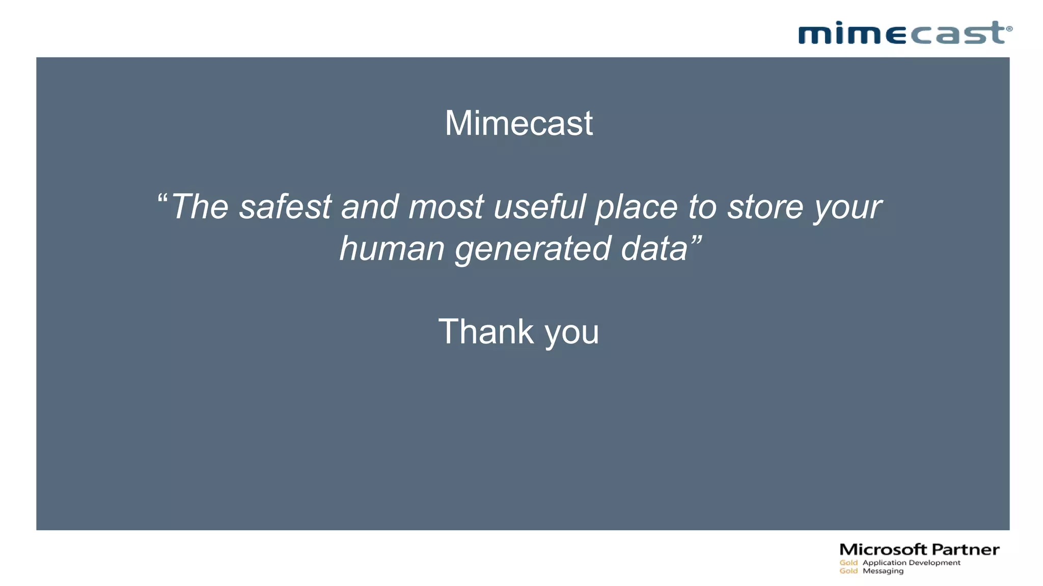Extending Your Enterprise with Office 365 and Mimecast | PPTX | Cloud ...