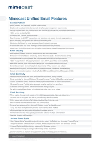 Mimecast unified-email-management-datasheet | PDF | Email | Internet
