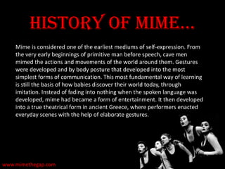 Mime presentation | PPTX