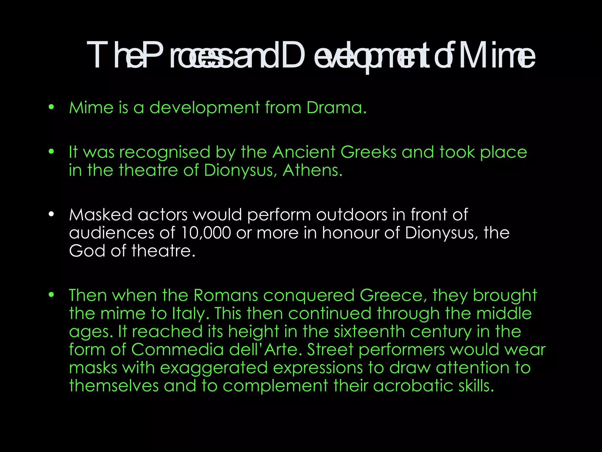 Mime POWERPOINT | PPT