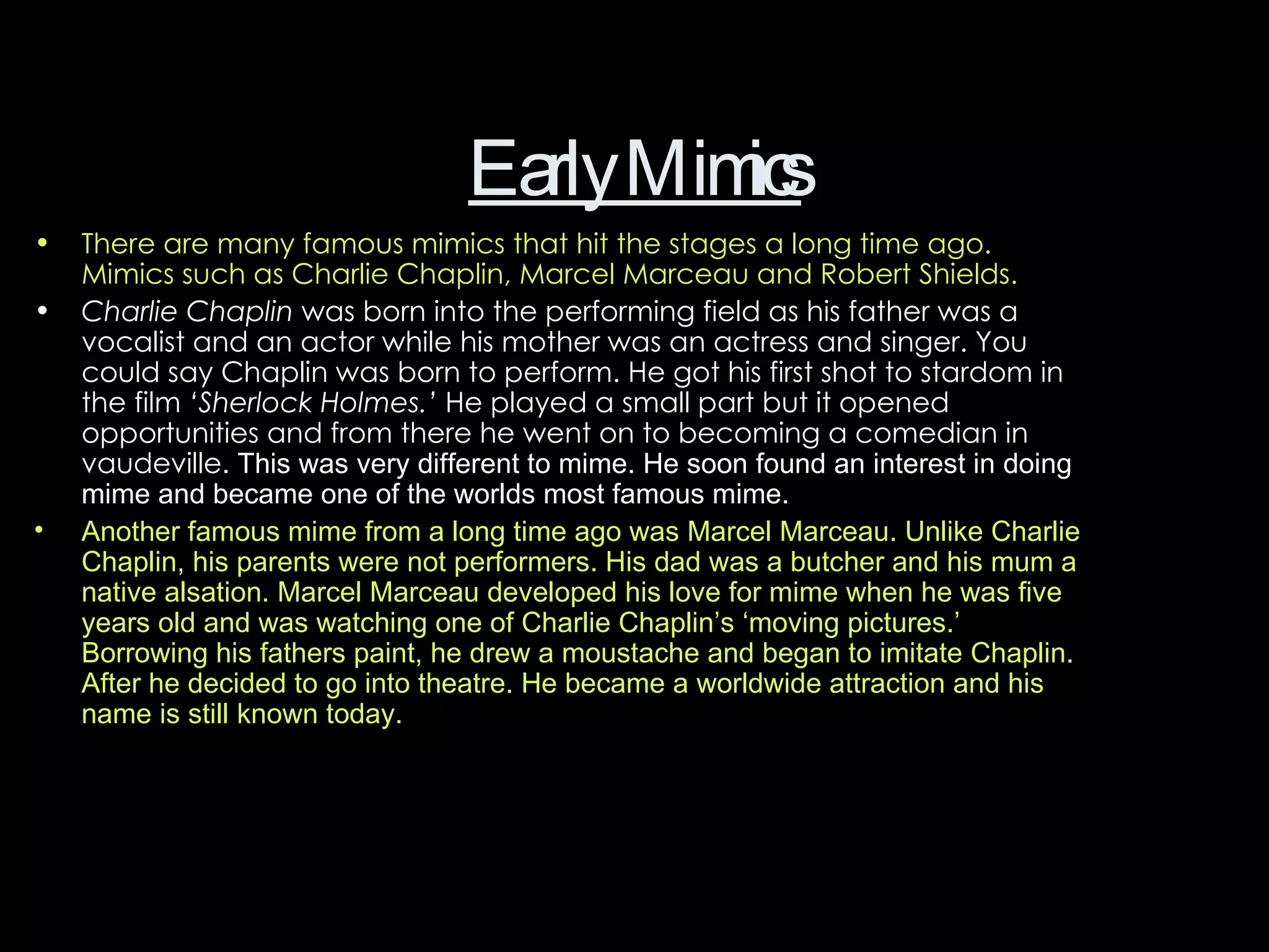 Mime POWERPOINT | PPT