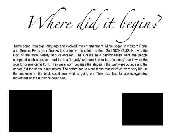 Unit 2 - Mime Presentation | PPT | Theater | Fine Art