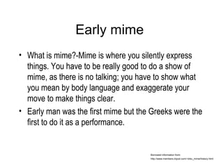 Mime Presentation | PPT