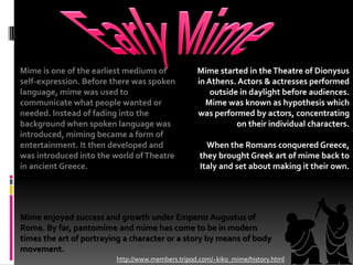 Mime presentation | PPTX