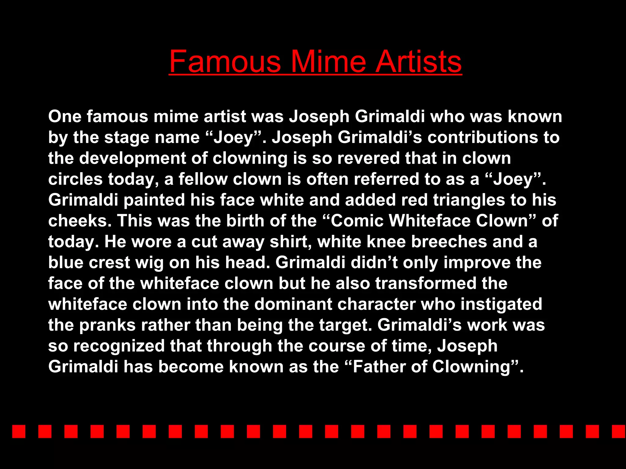 Mime presentation | PPT