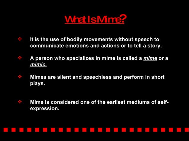 Mime presentation | PPT