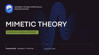 MIMETIC THEORY English Presentations.ppt