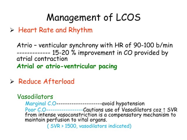 Low cardiac output syndrome- minati | PPTX