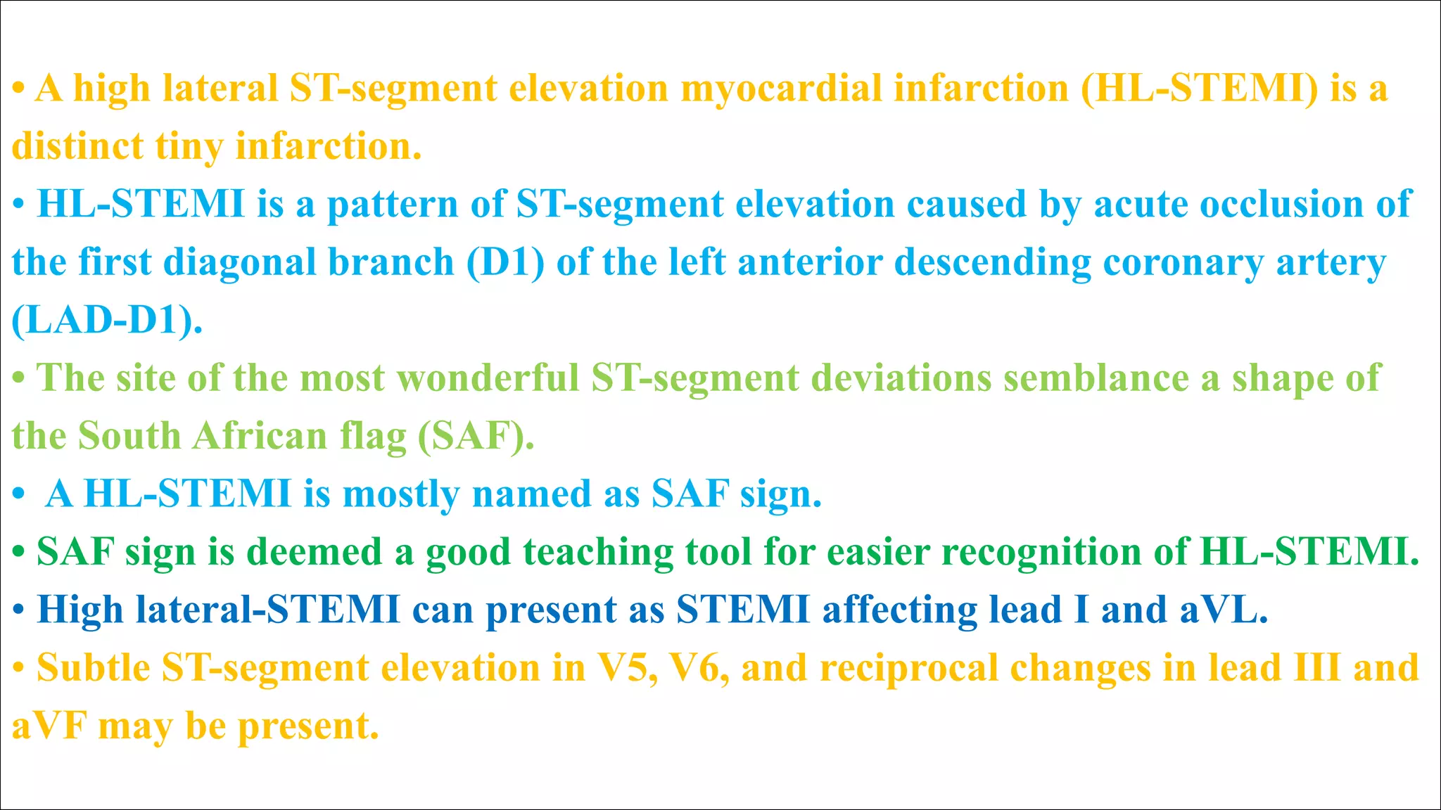 Mimic high lateral myocardial infarction in chest tetany with mirror ...