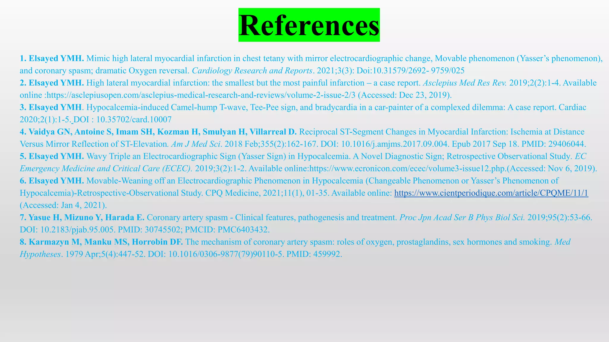 Mimic high lateral myocardial infarction in chest tetany with mirror ...