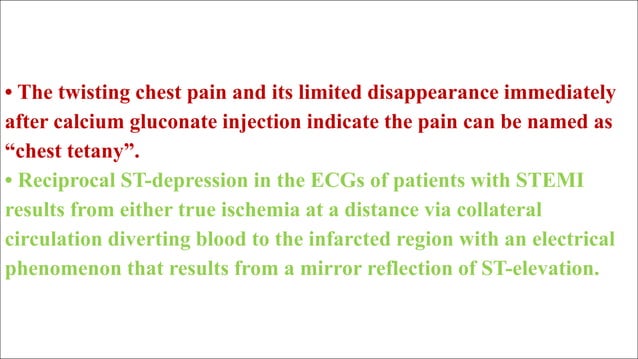 Mimic high lateral myocardial infarction in chest tetany with mirror ...