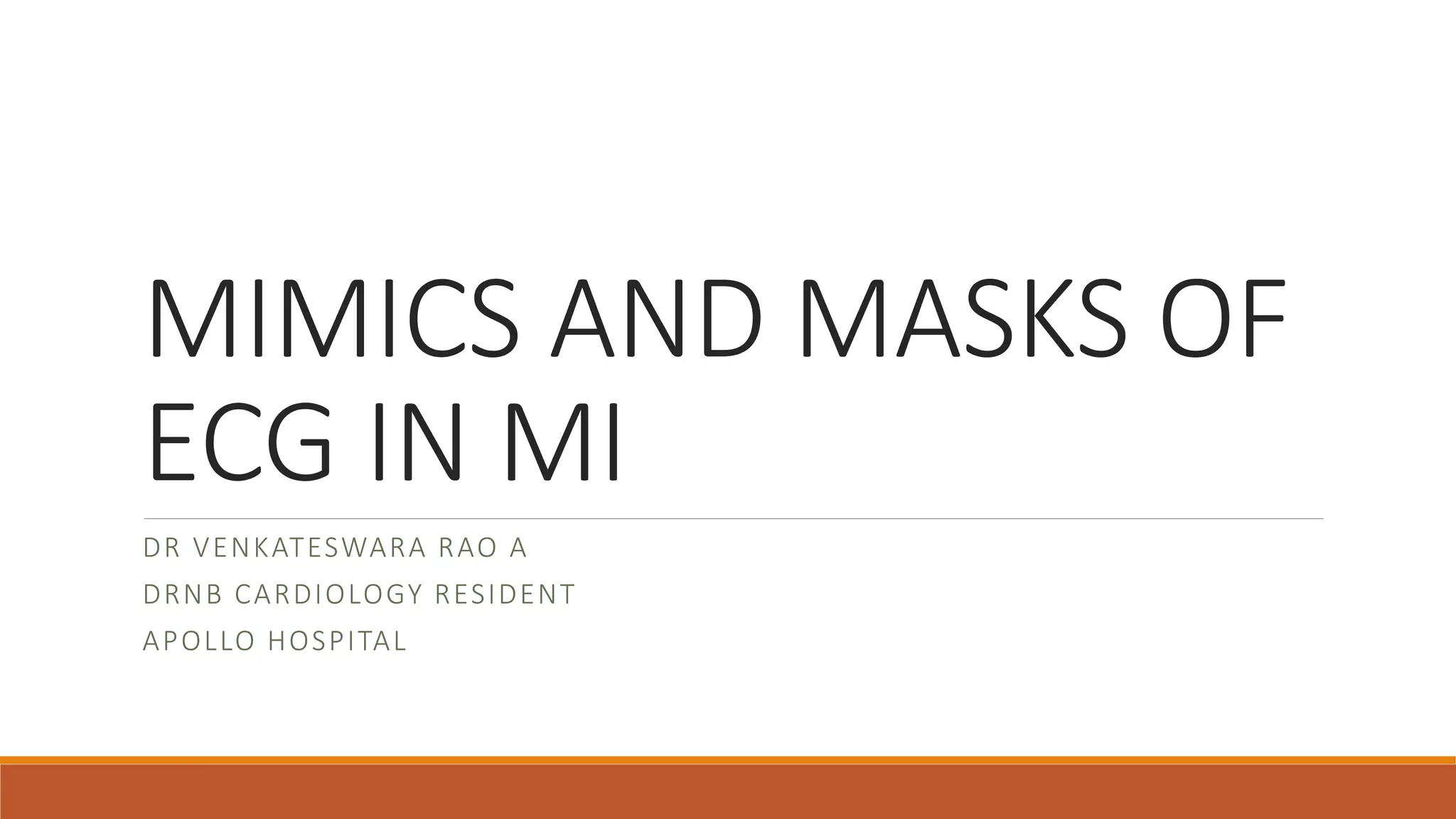 Mimicks Masks of Myocardial Infarction.pptx | Heart and Cardiovascular ...