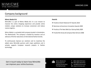 Mimic Me General Information English | PPTX
