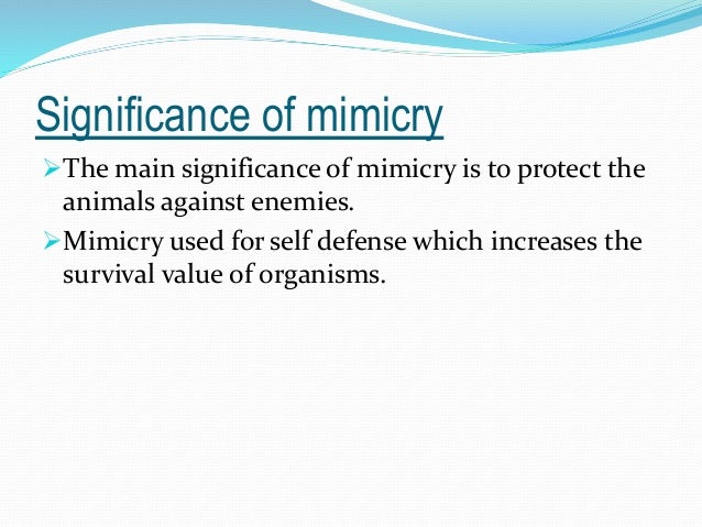 Mimicry (Evolutionary Biology)