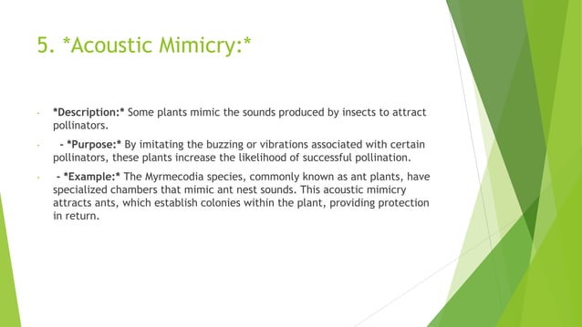 Mimicry in plants, plant ecology ☘️🌵☘️🌵 | PPTX