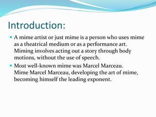 Miming ppt | PPTX