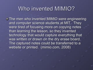 Mimio Presentation | PPT