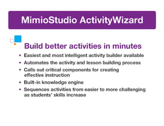 Mimio Activity Wizard Basics | PPT