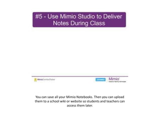 Mimio Tips & Tricks | PPT