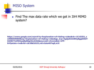 Multiple input multiple output techniques | PDF