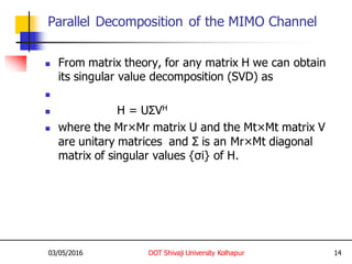 Multiple input multiple output techniques | PDF