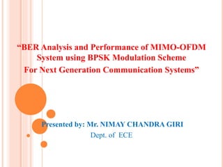 MIMO-OFDM for 4G network | PDF