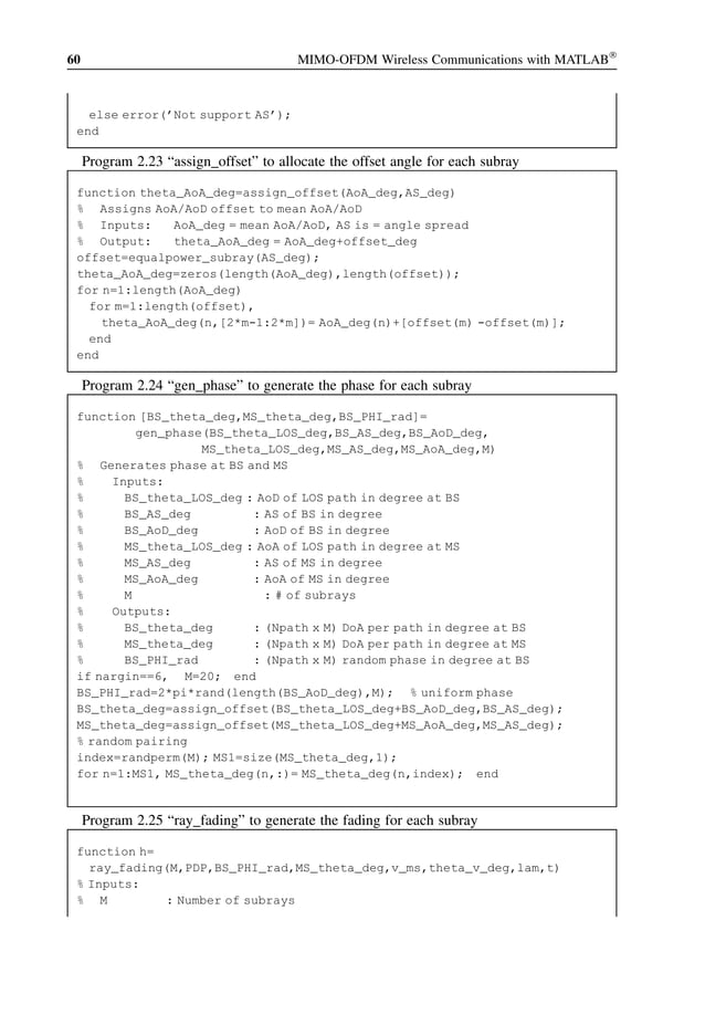 Mimo ofdm wireless communications with matlab
