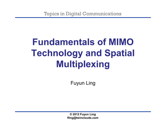 Mimo tutorial by-fuyun_ling | PDF