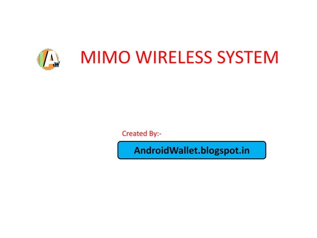 Mimo Wireless System Pdf Computer Networking Computing