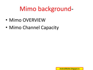 Mimo wireless system | PDF
