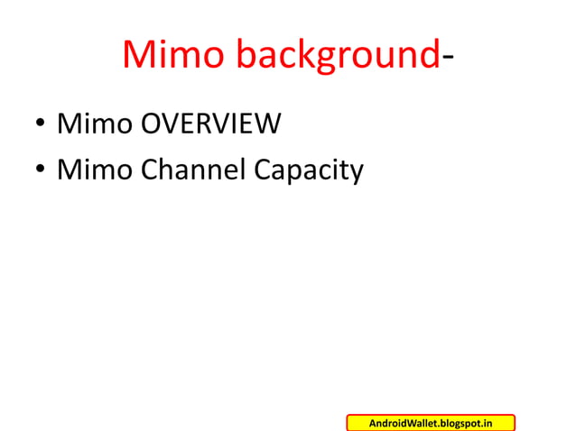Mimo Wireless System Pdf Computer Networking Computing