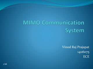 Mimo communication System | PPTX