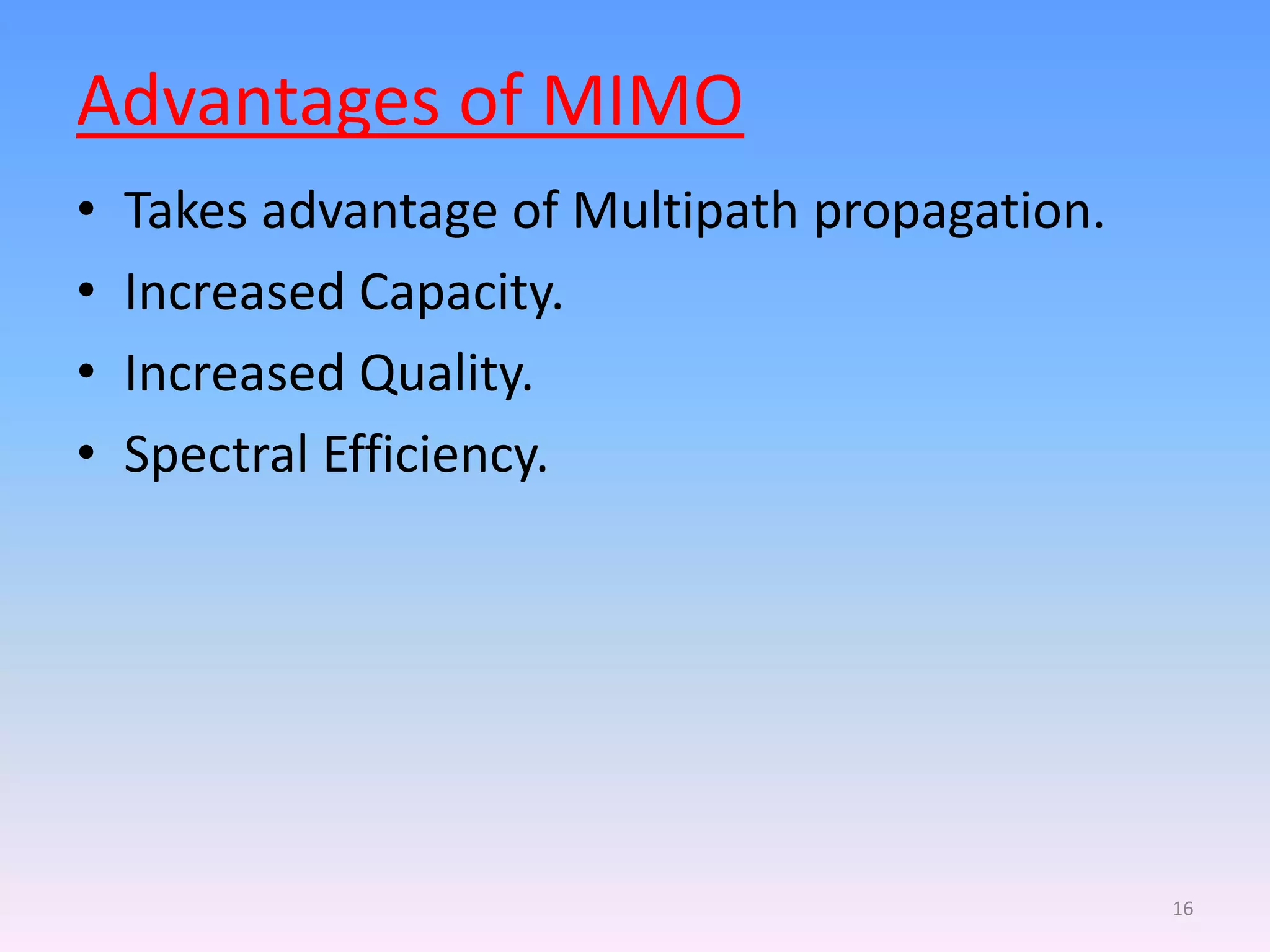 Mimo in Wireless Communication | PPTX