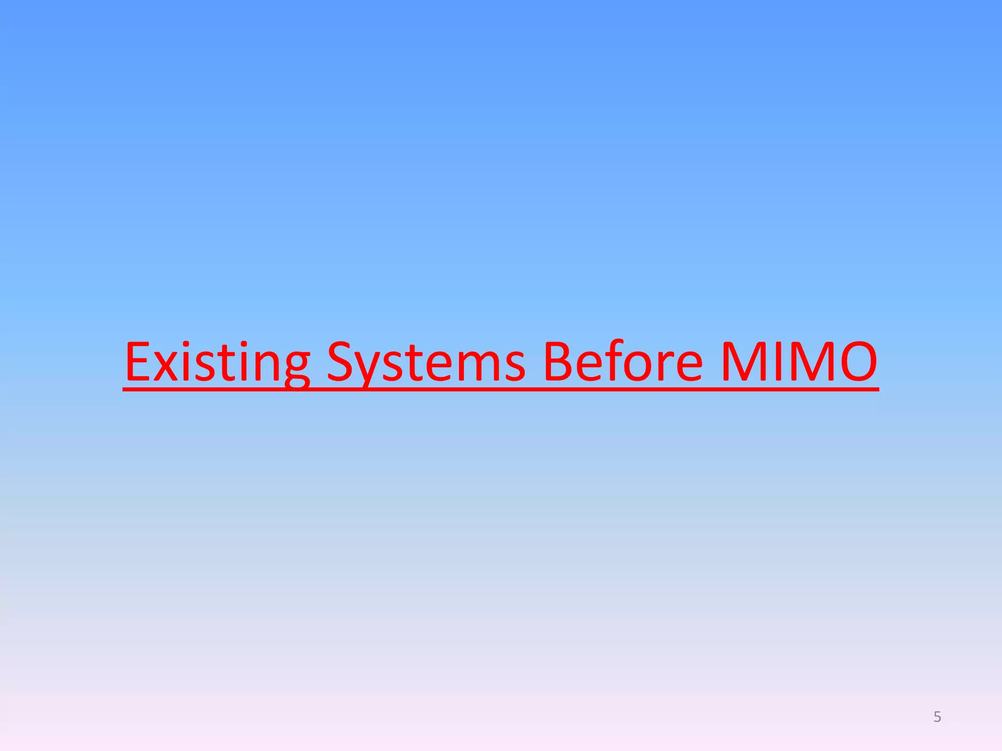 Mimo in Wireless Communication | PPTX
