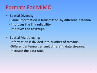 Mimo in Wireless Communication | PPTX