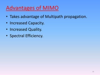 Mimo in Wireless Communication | PPTX