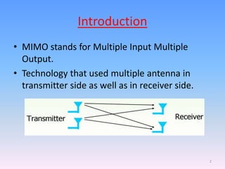 Mimo Wireless Communications