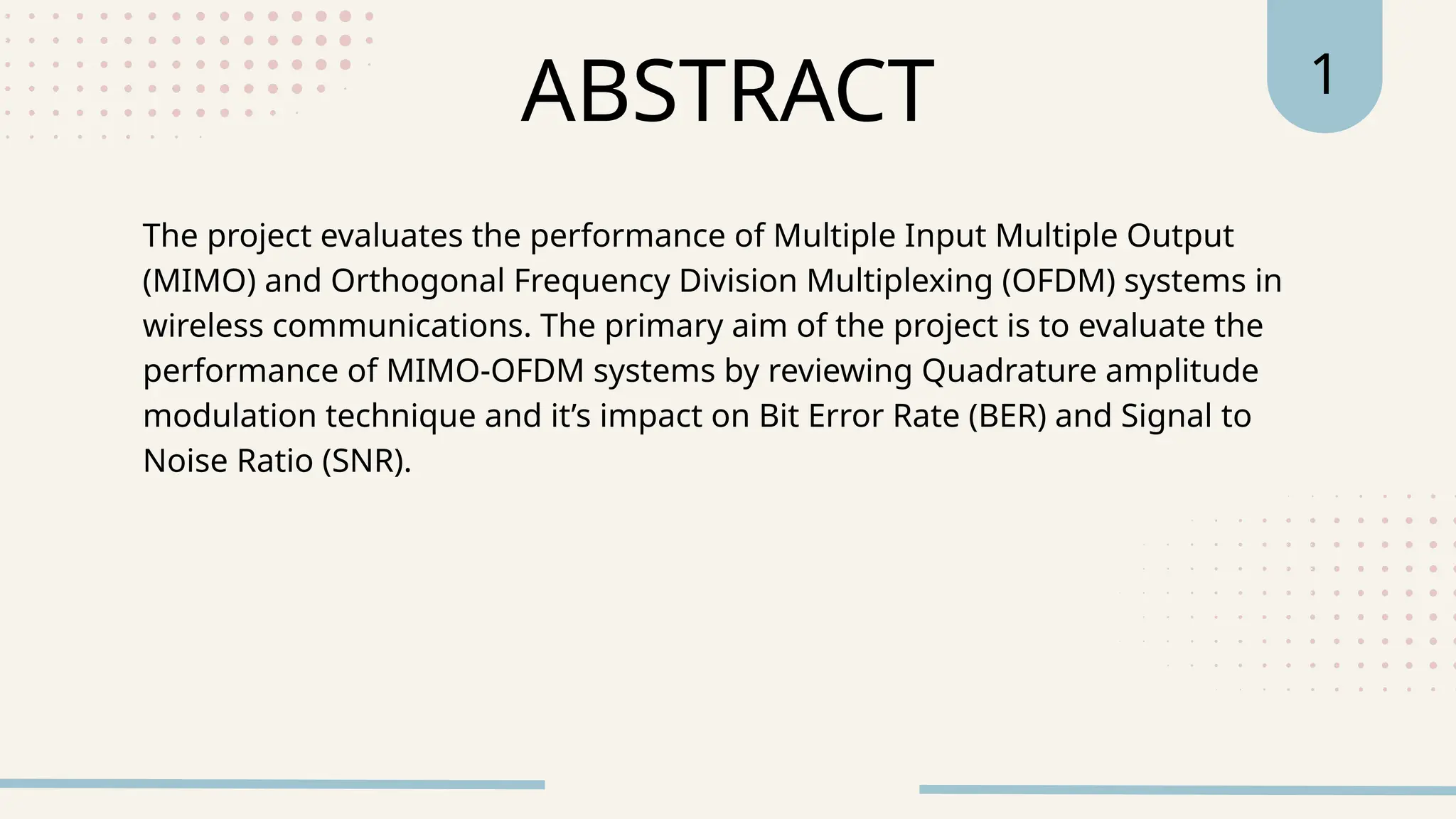 Mimo Ofdm 1pptx Multiple Input Multiple Output Ppt