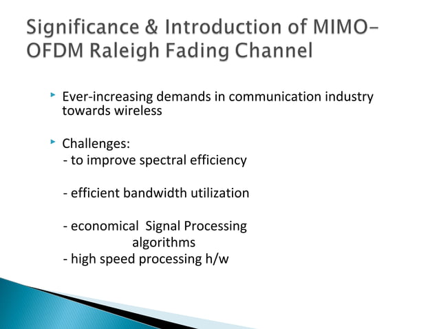 Mimo ofdm by abhishek pandey | PPT